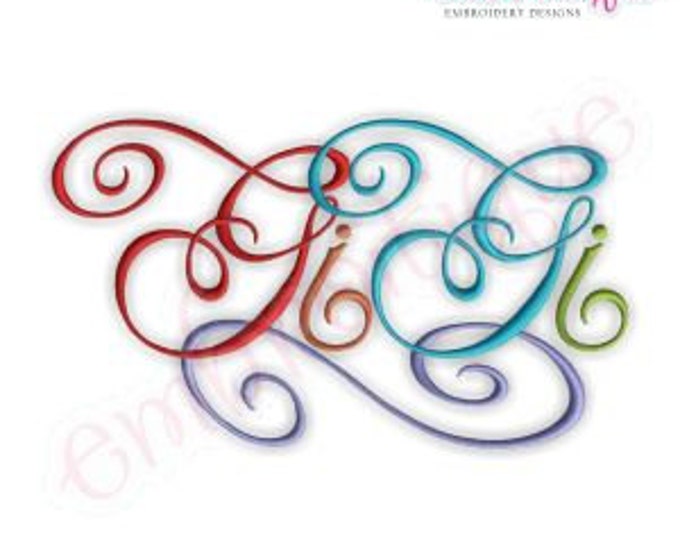 Gigi Calligraphy Script 1 Instant Email Delivery Download - Etsy