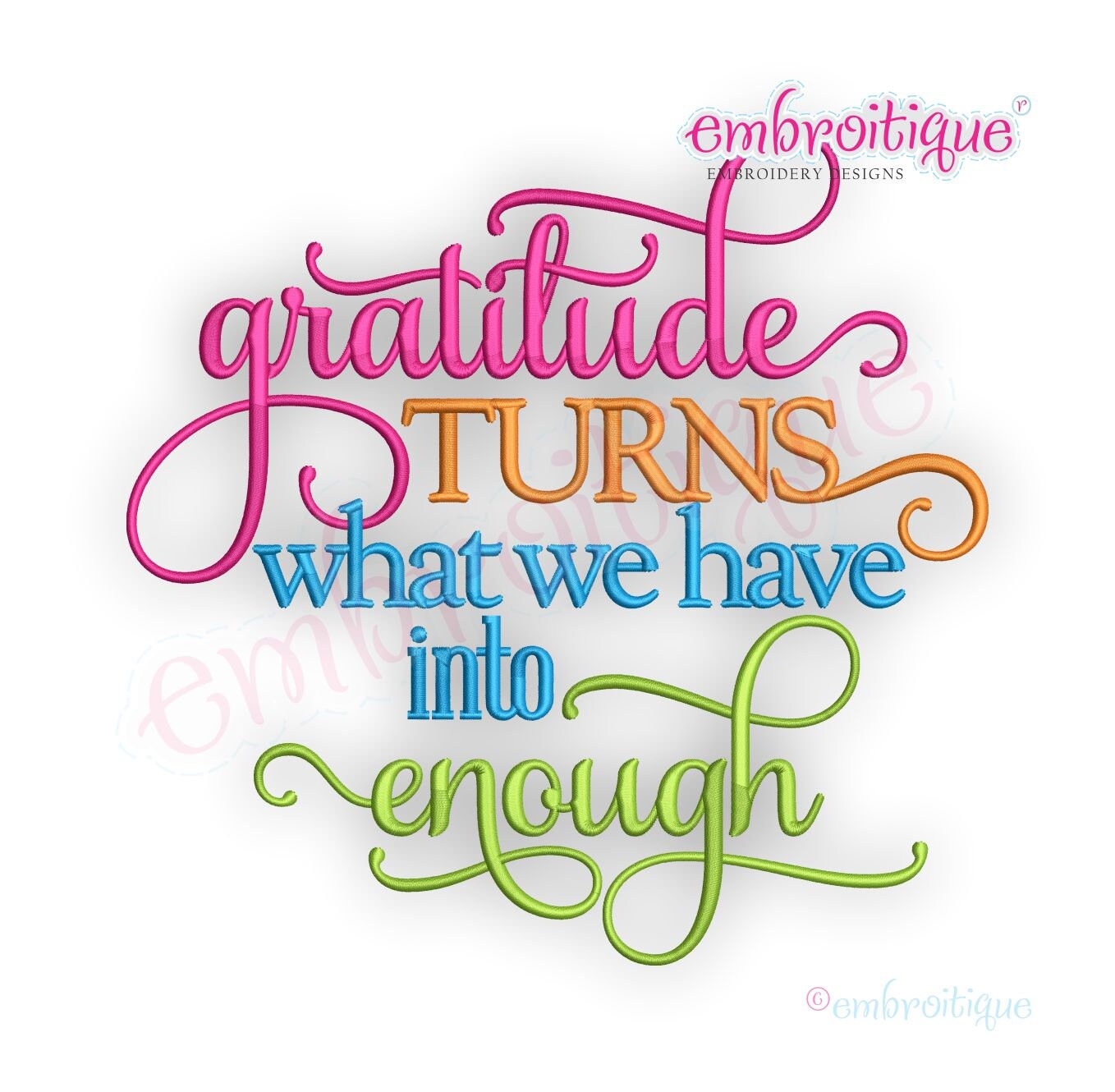 Gratitude Turns What We Have Into Enough Script Autumn | Etsy