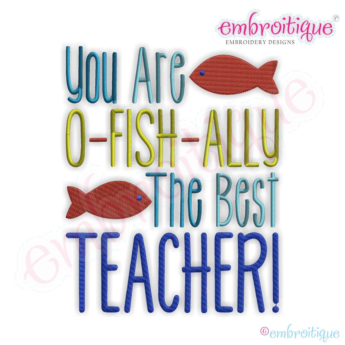 You Are O-fish-ally the Best Teacher Instant Email Delivery | Etsy
