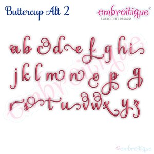 Buttercup Monogram Set Alternates 2 - Small- - Machine Embroidery Font ...
