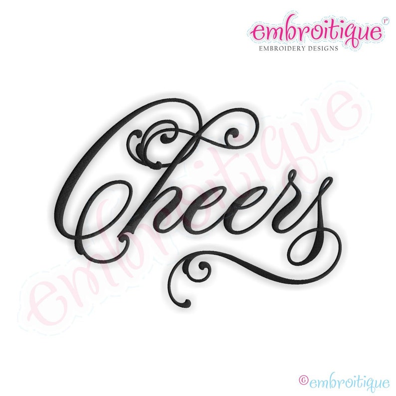 Cheers Script 1 - Instant Email Delivery Download Machine Embroidery ...