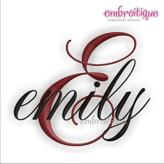 Emily Monogram Set Small Machine Embroidery Font Alphabet - Etsy