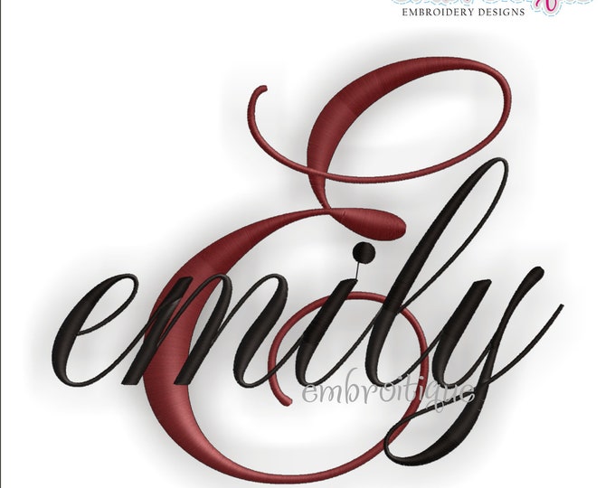 Emily Monogram Set Small Machine Embroidery Font Alphabet Letters BX ...