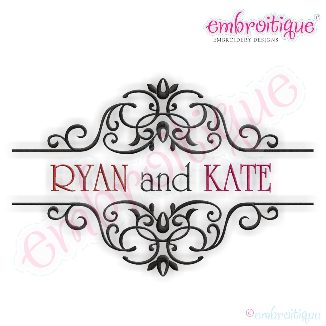 Ryan Font Frame- Instant Download -digital Machine Embroidery Design - Etsy
