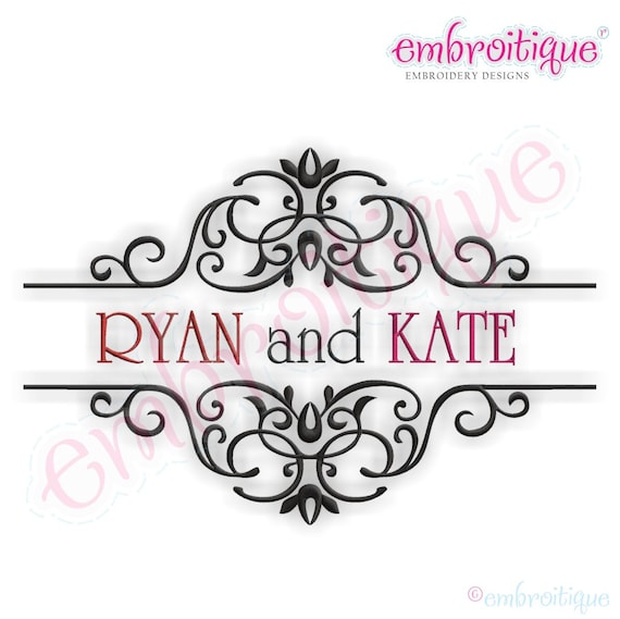 Ryan Font Frame Instant Download digital Machine Embroidery - Etsy