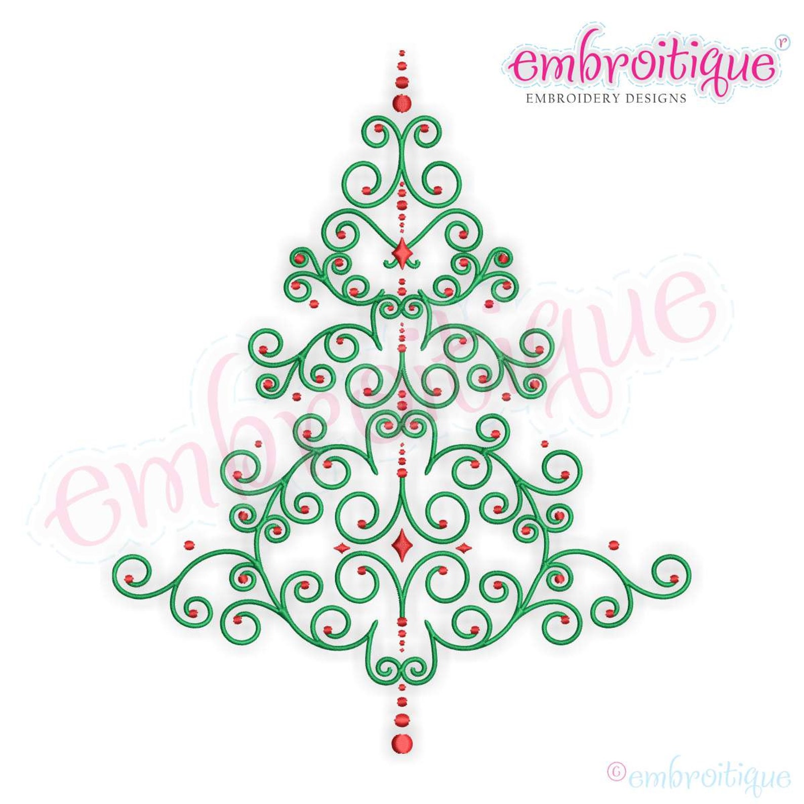 Curly Christmas Tree Christmas Holiday Design Instant | Etsy