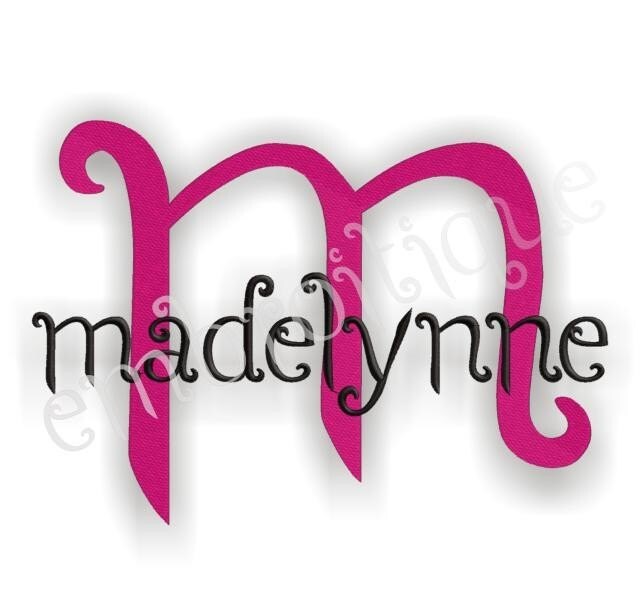 Madelynne Embroidery Alphabet Monogram Set- Machine Embroidery Font ...