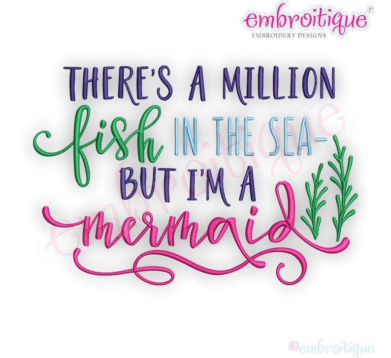 There's A Million Fish in the Sea but I'm a Mermaid - Etsy