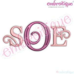 Sandi Monogram Font - Curly Classic Upright- MEDIUM- BX Files Included ...