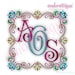Alexis Monogram Font Frame Instant Download digital Machine Embroidery ...