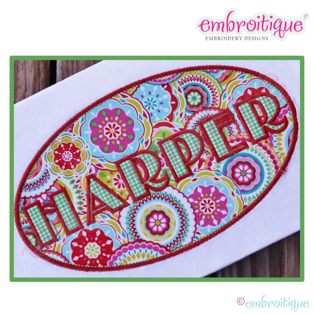 Taylor Applique Monogram Set - Small - 1.5", 2", 3", 3.5"- Instant ...