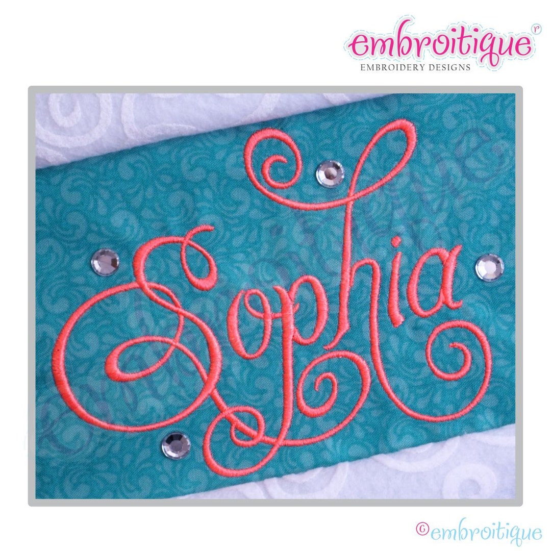 Charming Calligraphy Script Monogram Font Small Full Set 1", 1.5", 2 ...