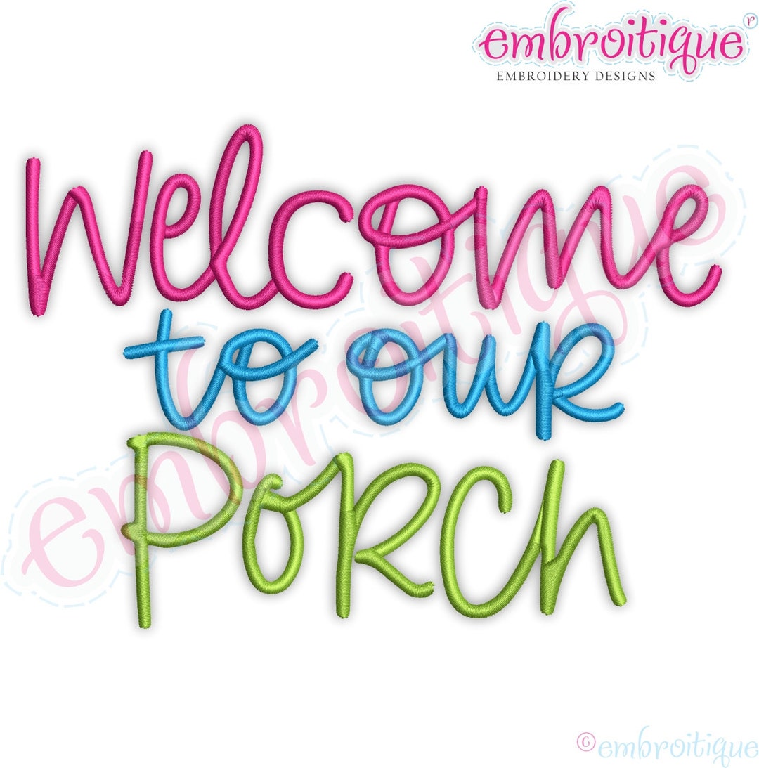 Welcome to Our Porch Front Family Friends Sign Flag Instant Download ...