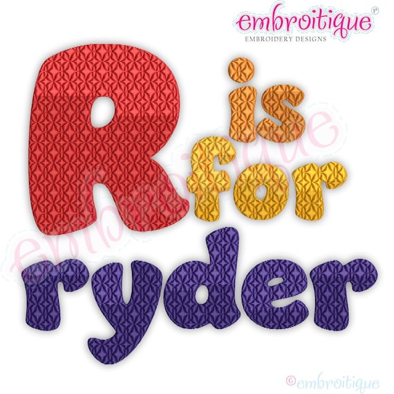 Ryder Bubble Letter Monogram Font Set BX Files Included - Etsy
