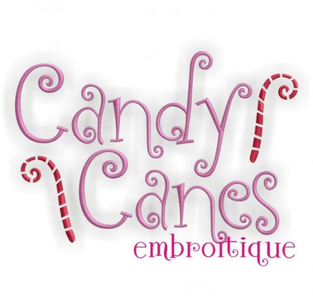 Curly Candy Canes- Instant Email Delivery Download Machine Embroidery ...