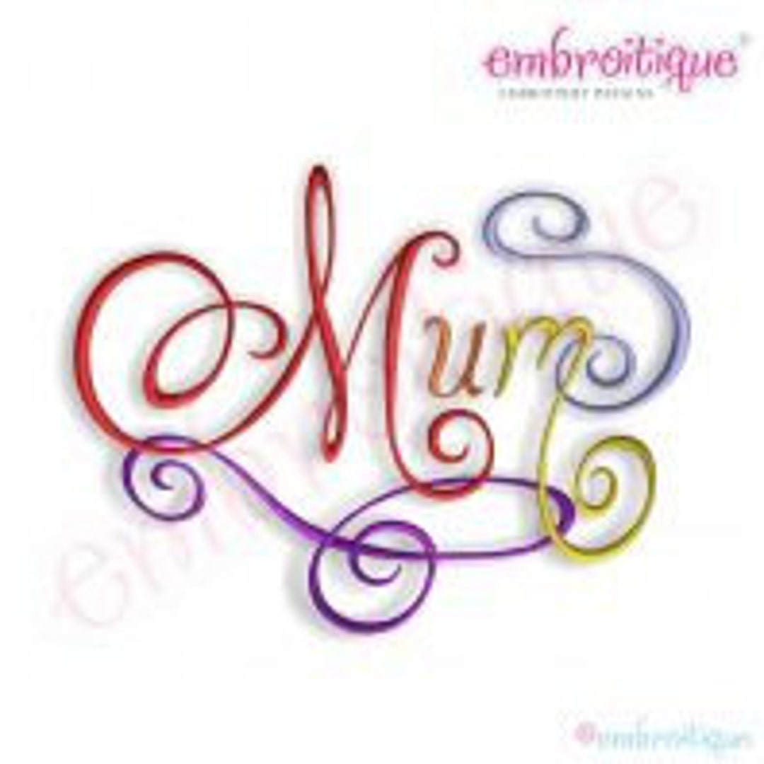 Mum Calligraphy Script - Instant Email Delivery Download Machine ...