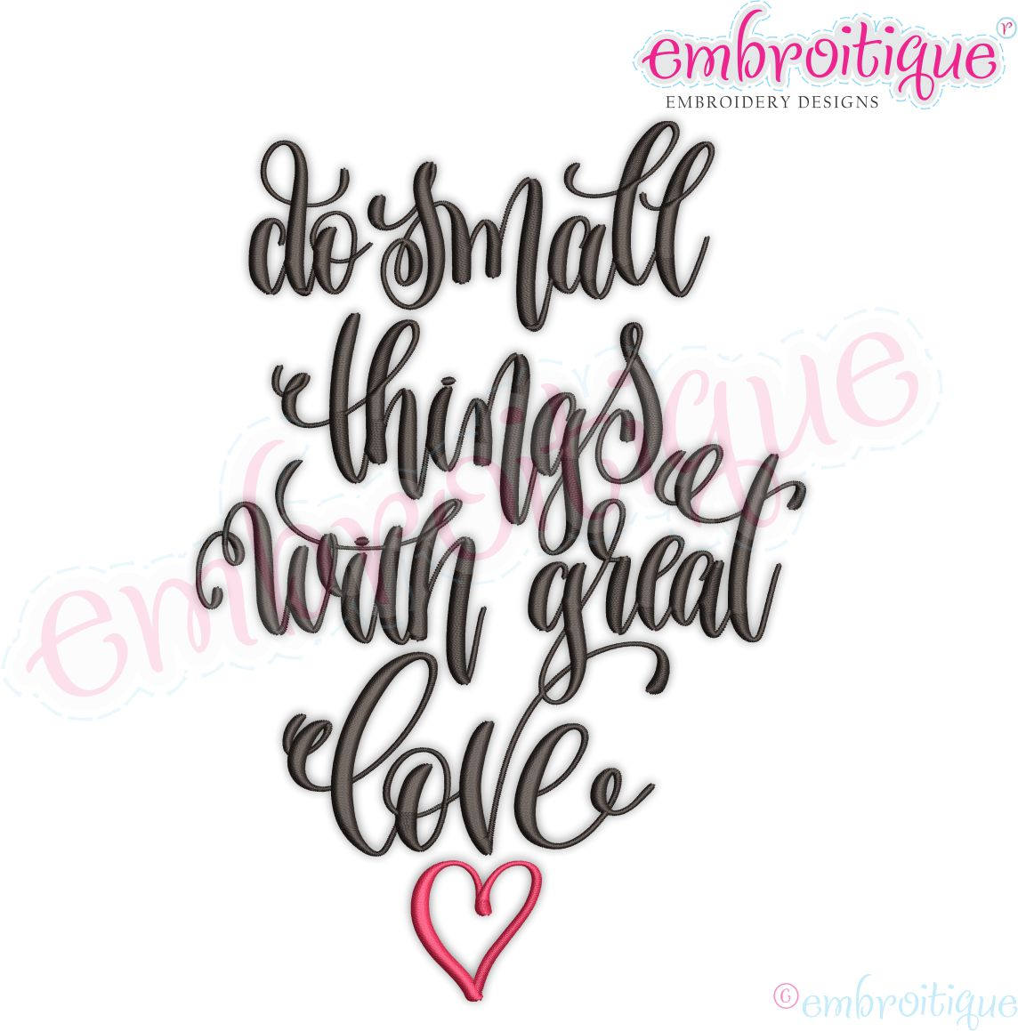 Do small things with great Love Romantic Quote hand lettered | Etsy