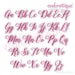 Victoria Script Monogram Font Small BX Files Included - Etsy