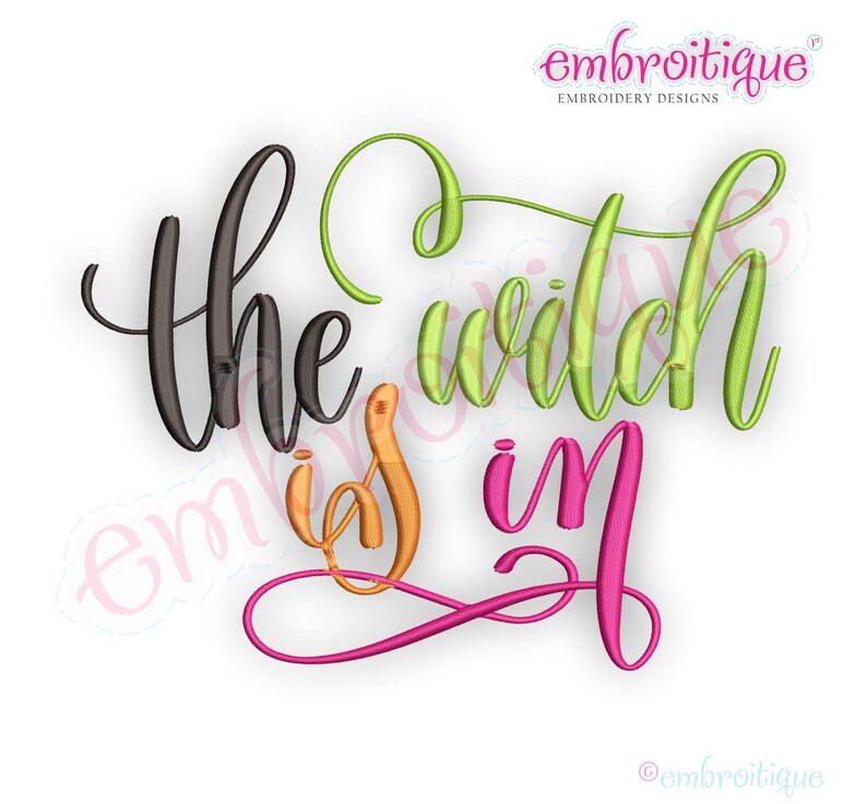 The Witch is in Calligraphy Hand Lettered Halloween Fall - Etsy