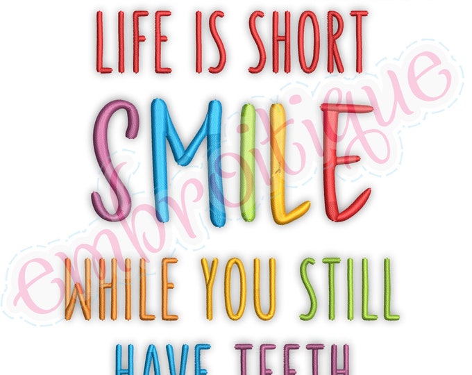 Life is Short Smile While You Still Have Teeth instant - Etsy