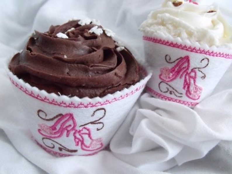 Cupcake Wrapper and Topper Set Glass Slippers Instant Email - Etsy