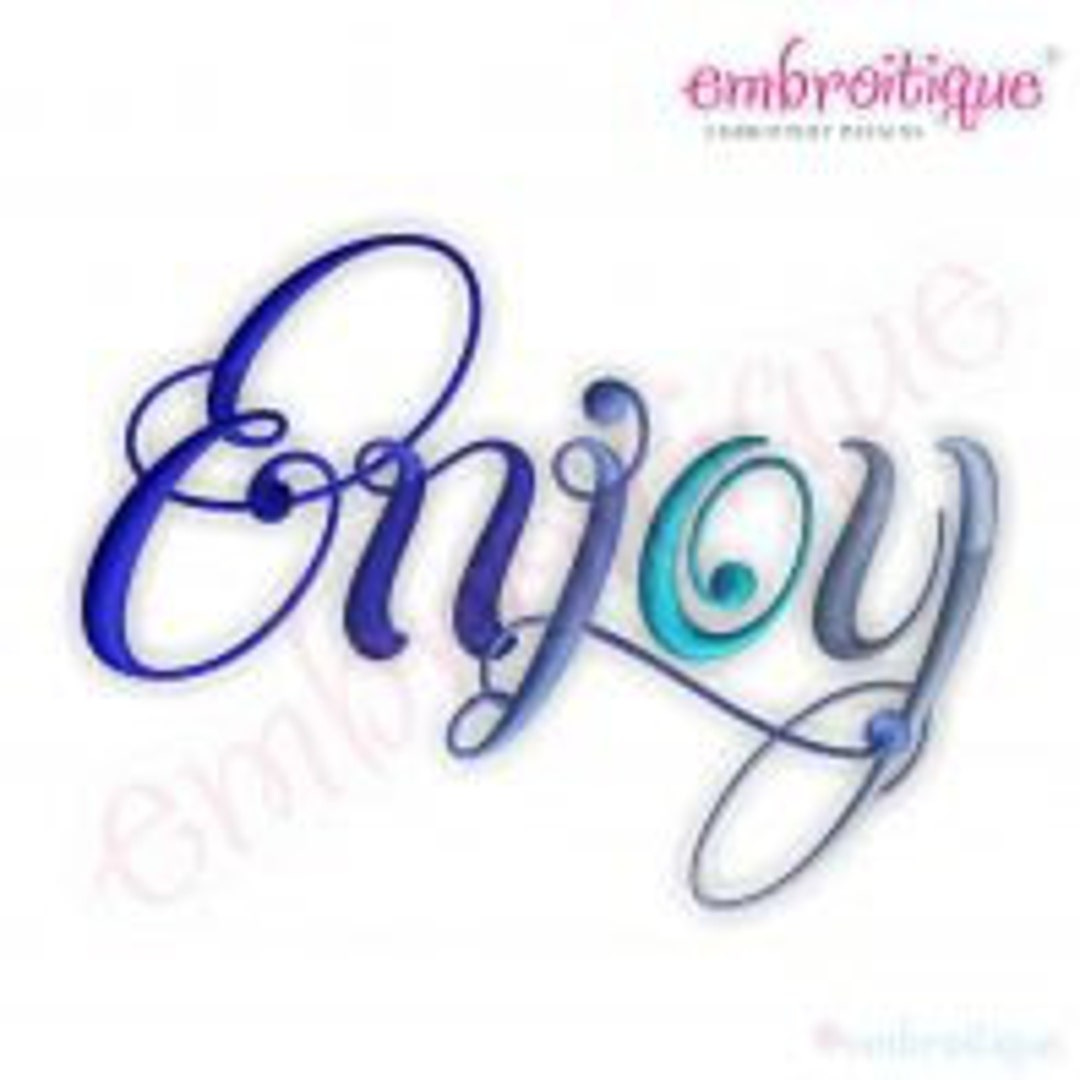 Enjoy Script 5 Instant Email Delivery Download Machine Embroidery ...