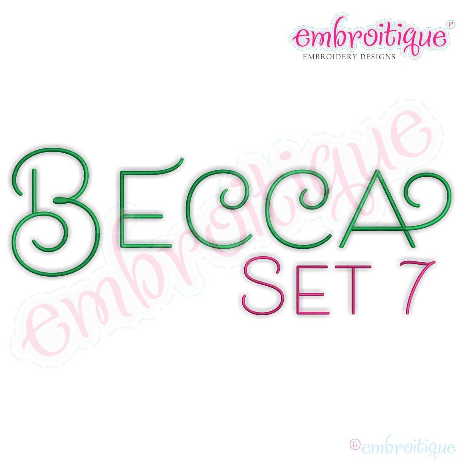 Becca Set 7 Exclusive Monogram Alphabet Font Instant | Etsy