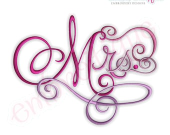 Hers Calligraphy Script Embroidery Design for Machine | Etsy