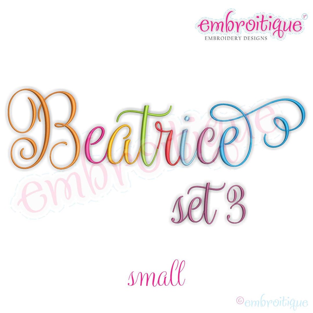 Beatrice 3 Monogram Font- Small - BX Files Included- Instant Download ...