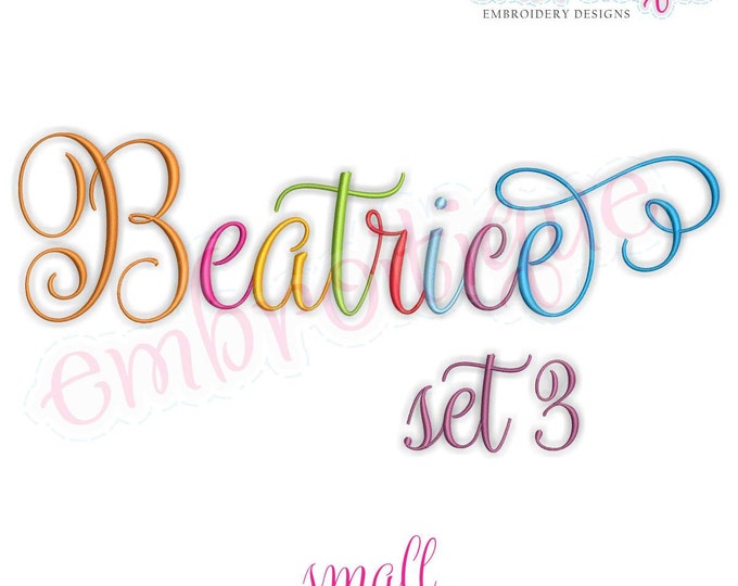 Beatrice 3 Monogram Font Small BX Files Included Instant Download ...