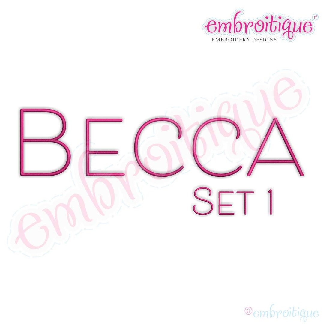 Becca Set 1 - Exclusive Monogram Alphabet Font - Instant Download ...