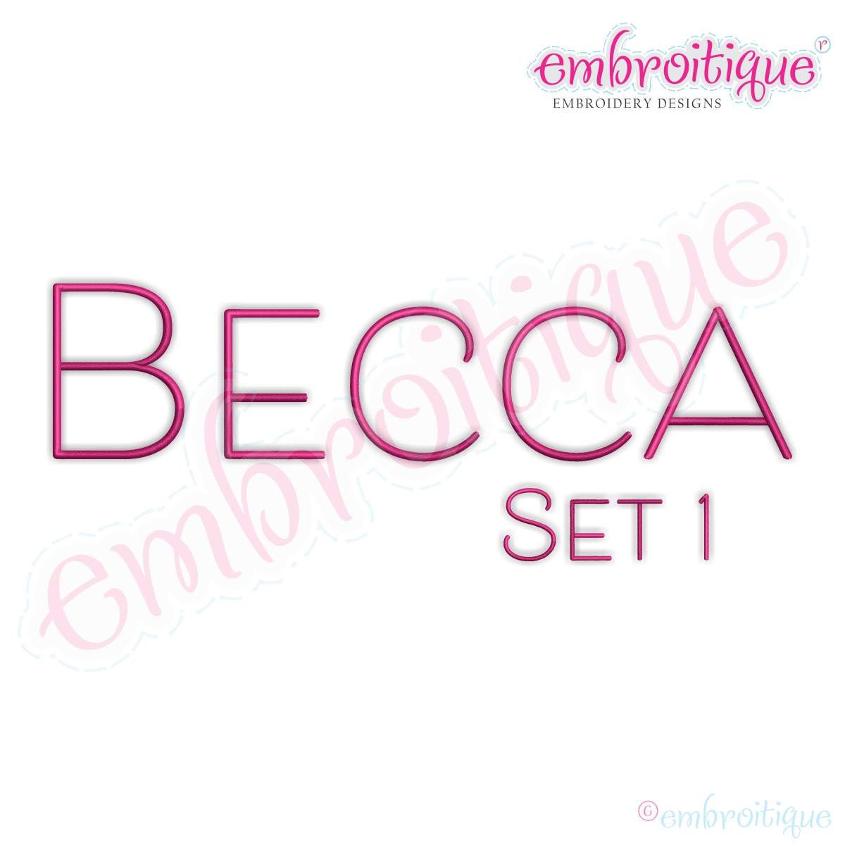 Becca Set 1 Exclusive Monogram Alphabet Font Instant | Etsy