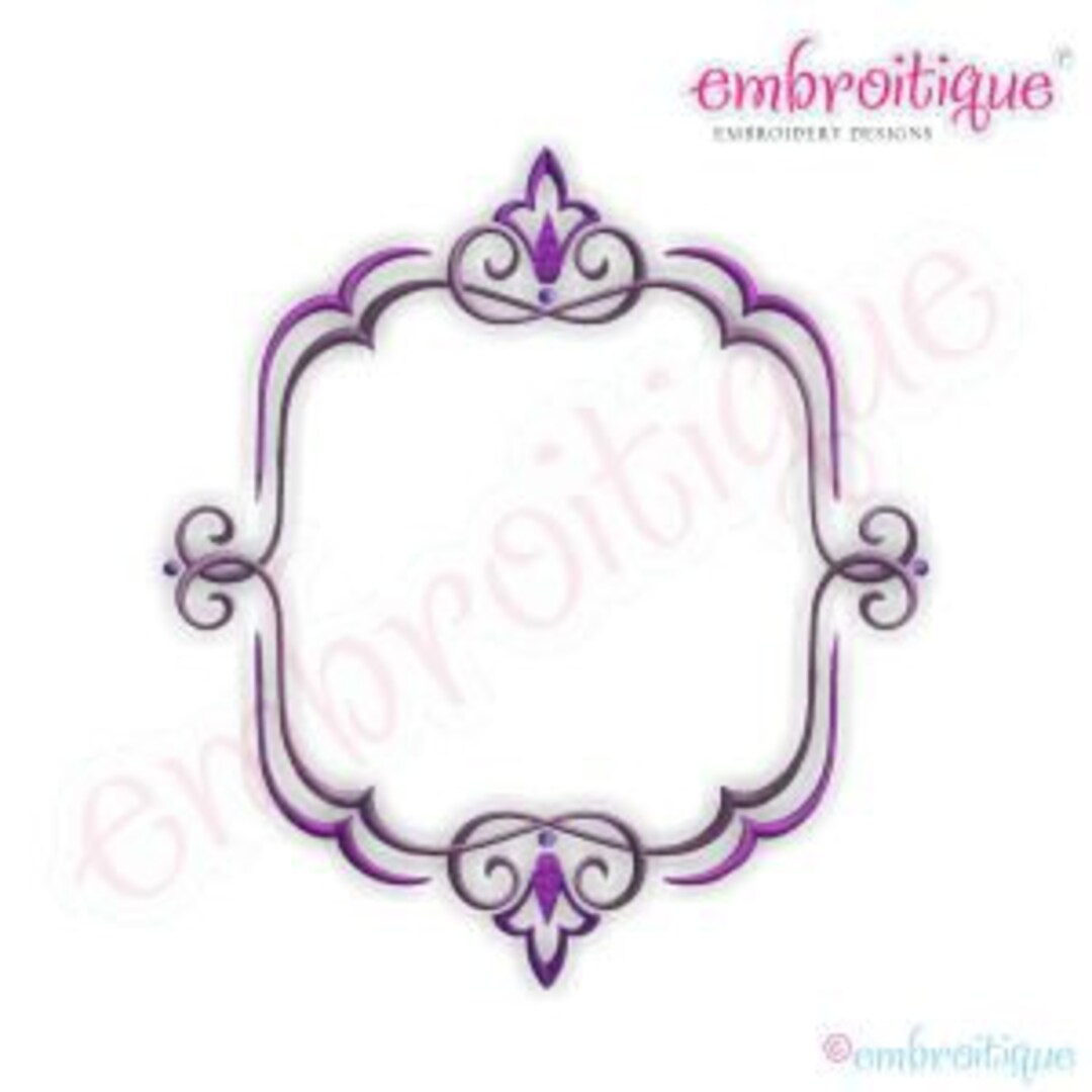 Celeste Font Frame- Instant Email Delivery Download Machine Embroidery ...