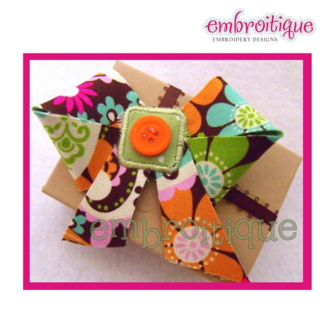 ITH Bow - Buttons and Bows Banner Perfect Bows in the Hoop Step by Step ...