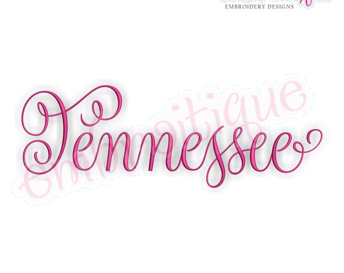 Tennessee Calligraphy Fancy Script 3 Instant Download - Etsy