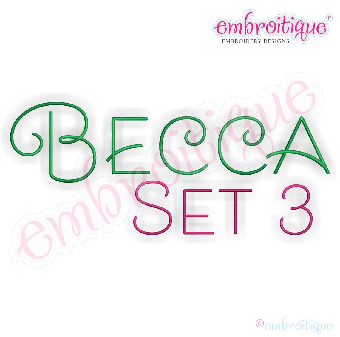 Becca Set 3 Exclusive Monogram Alphabet Font Instant | Etsy