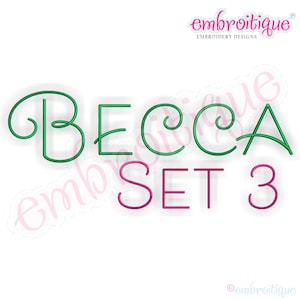 Becca Set 3 - Exclusive Monogram Alphabet Font - Instant Download ...