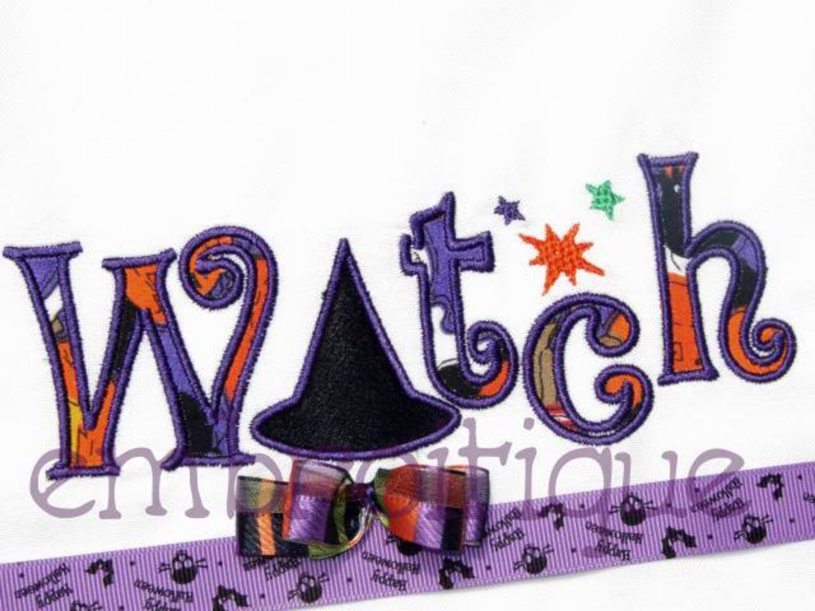 Halloween Witch Word Art Fill Stitch Outline and Applique - Etsy