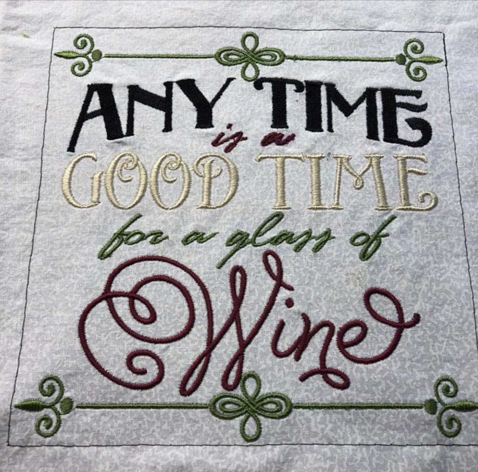 Any Time is a Good Time for a Glass of Wine Instant Download - Etsy