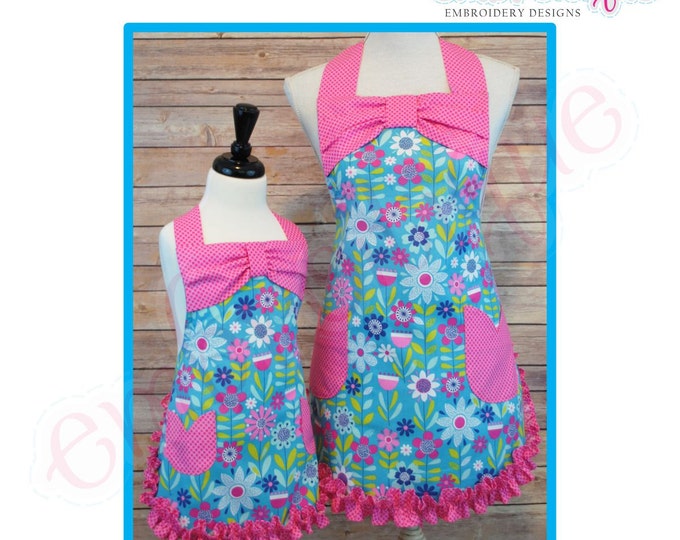Posh and Proper Mother & Daughter Apron PDF Sewing Pattern - Etsy