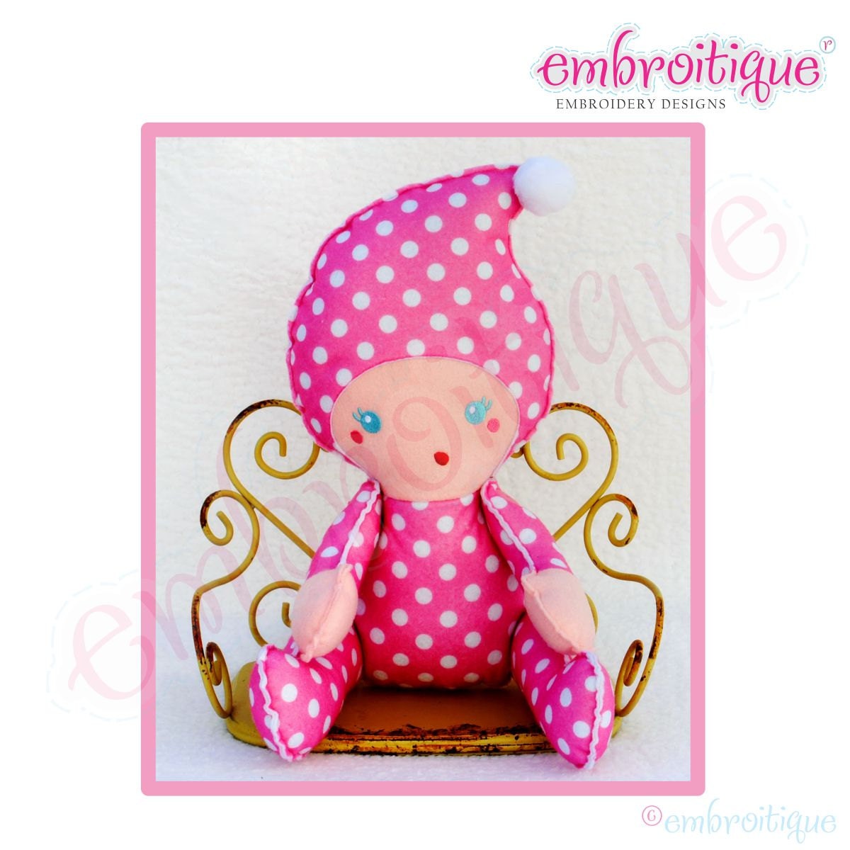 Doodley Dolls Baby Boo Add on PDF Sewing & Embroidery Pattern- Posh and ...