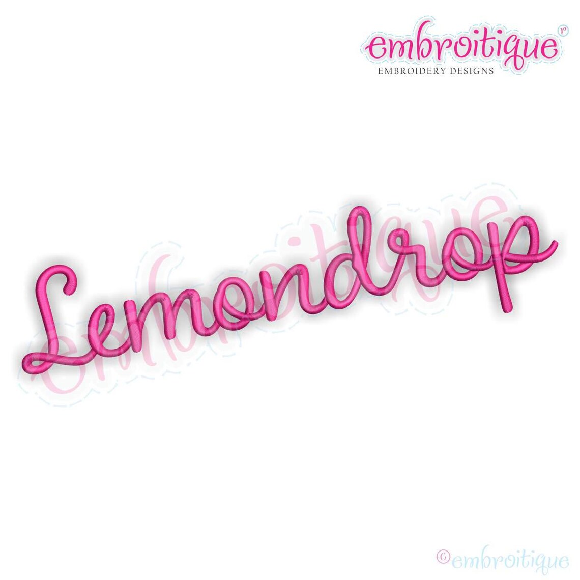 Lemondrop Monogram Font Script Embroitique EXCLUUSIVE Font - Etsy