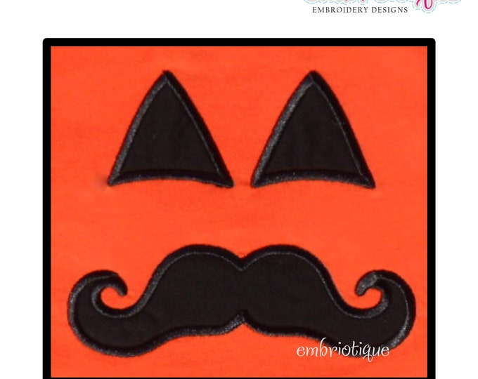 Mister Mustache Pumpkin Face Halloween Instant Download - Etsy