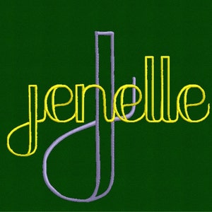 Jenelle Monogram Set- Machine Embroidery Font Alphabet Letters Thin ...