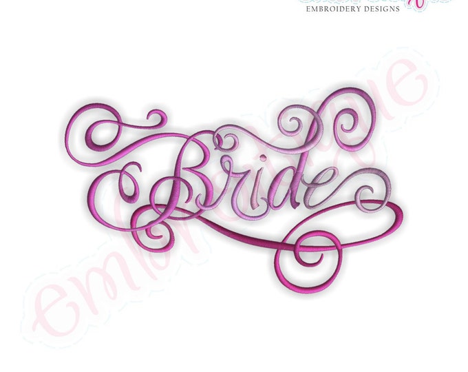 Bride Calligraphy Script Instant Download digital Machine - Etsy