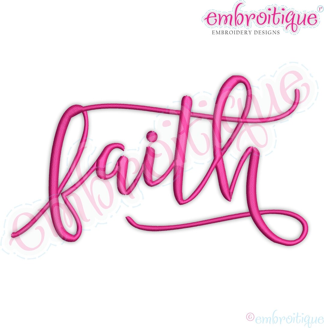 Faith in Script Font -instant Download Digital Files for Machine ...