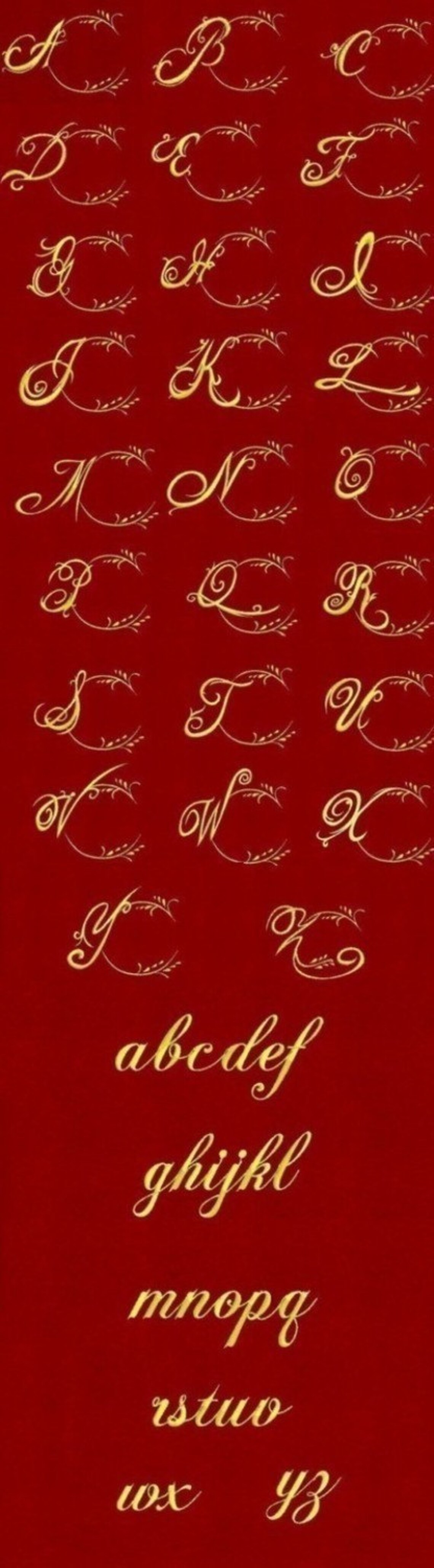 Heirloom Fancy Alphabet Frame With Lower Case Letters Instant - Etsy