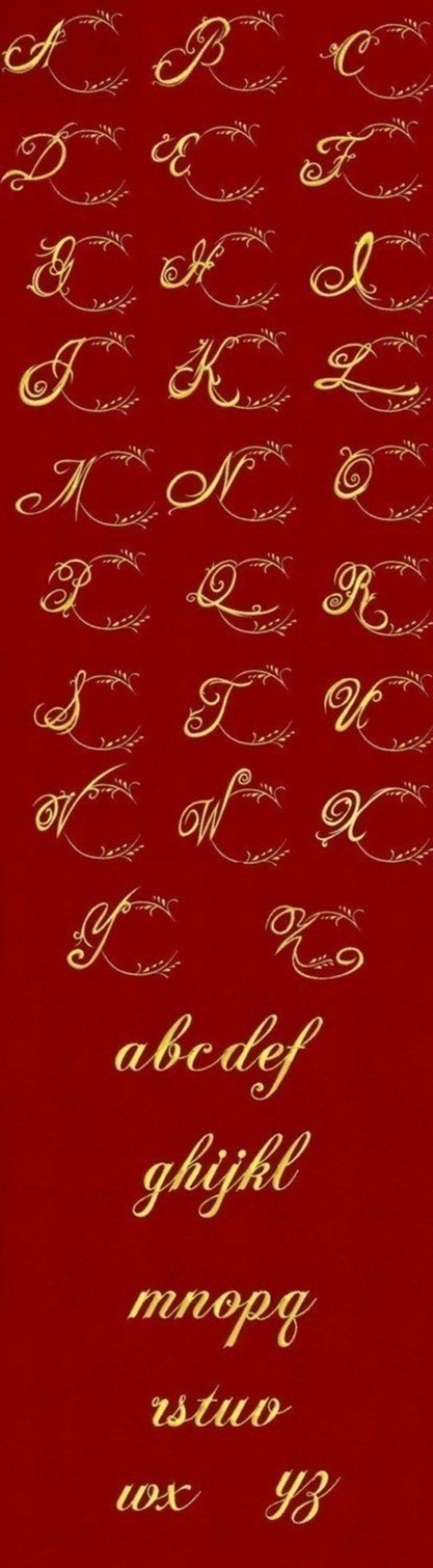 Heirloom Fancy Alphabet Frame With Lower Case Letters Instant - Etsy