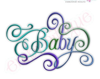 Cherish Calligraphy Script Embroidery Design Instant Download | Etsy