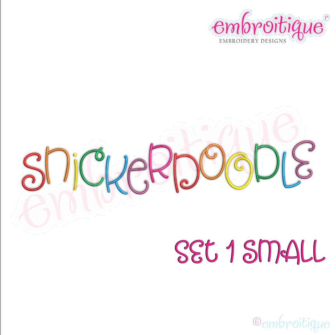 Snickerdoodle Adorable Cute and Curly Font SMALL SET for Machine ...